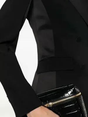 Patrizia Pepe Double-breasted Crepe Blazer