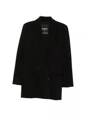 Patrizia Pepe Double-breasted Peak-lapels Blazer - Black
