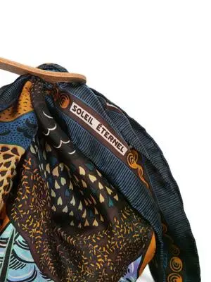 ATELIER VLISCO Graphic-print Silk Backpack