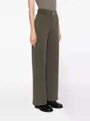 Patrizia Pepe Wide-leg Trousers With Exposed Zip