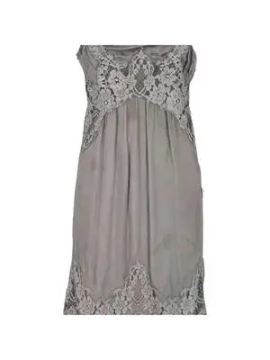 Alberta Ferretti Lace-panelled Silk Midi Dress