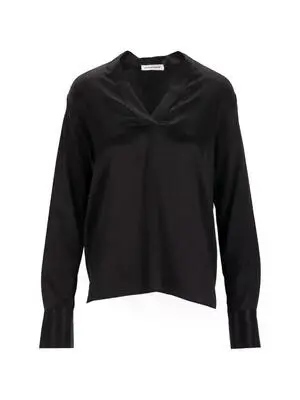 AL DUCA D’AOSTA 1902 V-neck Blouse - Black