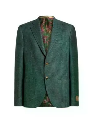 Etro Houndstooth-motif Single-breasted Blazer