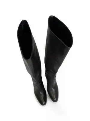 Saint Laurent Chain-link Knee-high Leather Boots