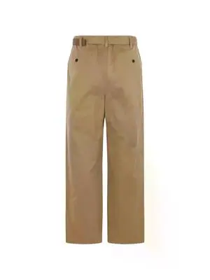 Sacai Belted Pleated Trousers