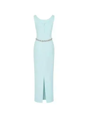 Safiyaa Riley Crystal-embellished Gown - Green