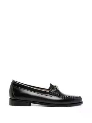 G.H.BASS Lianna Horsebit Leather Loafers - Black