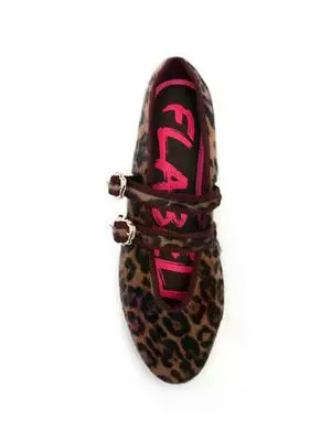 FLABELUS Claire Leopard-print Ballet Flats