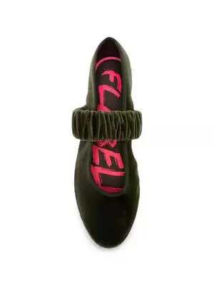 FLABELUS Mafalda Velvet Ballet Flats