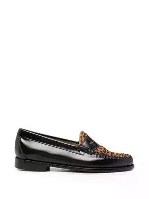 G.H.BASS Leopard-print Penny Loafers