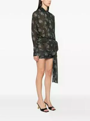 Patrizia Pepe Patrizia-print Draped Dress