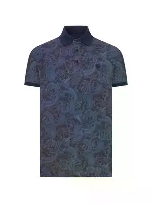 Etro Paisley-print Polo Shirt - Blue