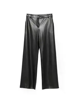 Patrizia Pepe Coated Straight-leg Trousers