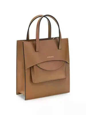 HIDESINS Logo Detail Handbag - Brown