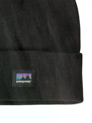 Patagonia Everyday Logo-patch Knit Beanie - Black