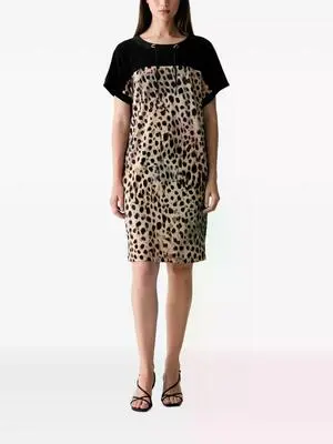 Joseph Ribkoff Leopard-print Panelled Mini Dress
