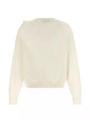 Alberta Ferretti Floral Embroidered Pendant Detail Sweater