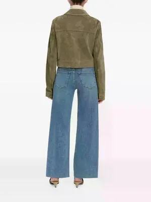 FRAME Le Pixie Raw-edge Wide-leg Jeans