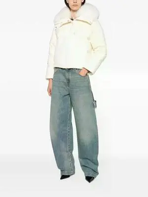 YVES SALOMON Fur-trim Puffer Jacket