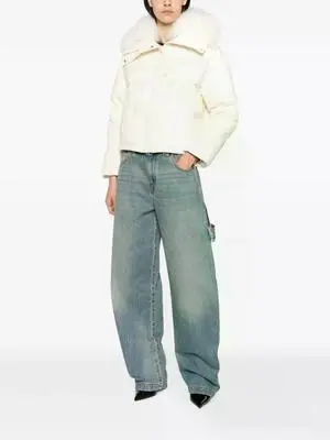 YVES SALOMON Fur-trimmed Puffer Jacket - Neutrals
