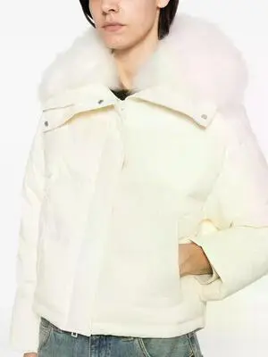YVES SALOMON Fur-trimmed Puffer Jacket - Neutrals