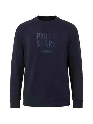 Paul & Shark Logo-embroidered Raglan-sleeve Sweater - Blue