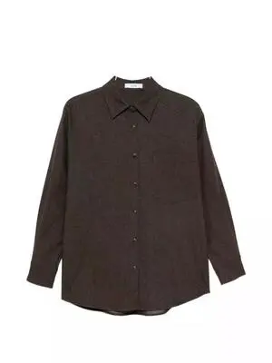 ELEH Chest-pocket Button-up Shirt - Brown