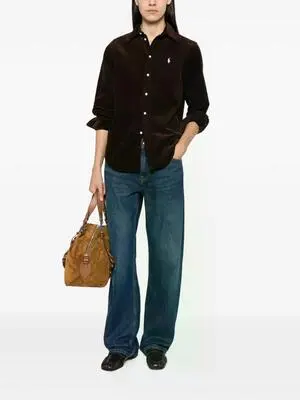 Polo Ralph Lauren Corduroy Embroidered Logo Shirt - Brown