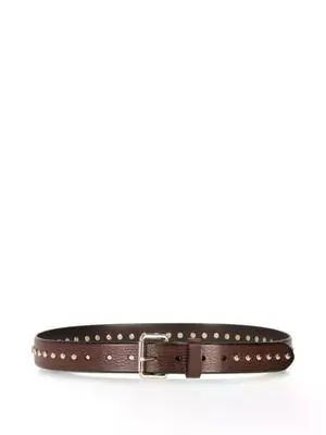 P.a.r.o.s.h Stud-embellished Leather Belt - Brown
