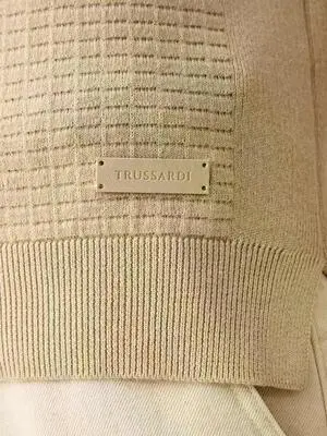 TRUSSARDI Textured-knit Crew-neck Sweater