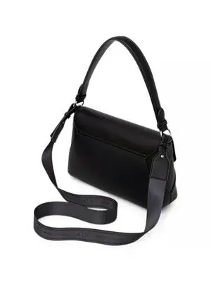 Armani Exchange Logo-plaque Pebbled Shoulder Bag