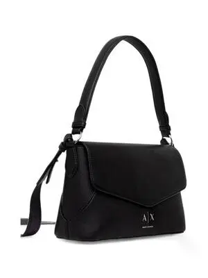 Armani Exchange Logo-plaque Pebbled Shoulder Bag