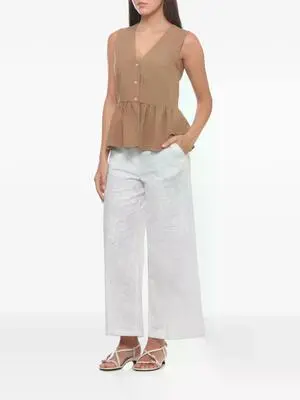 EMME Ruffle-hem V-neck Top