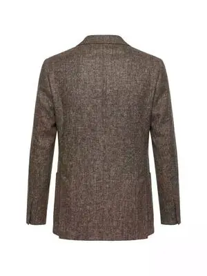 Tagliatore Double-breasted Wool Blazer - Brown