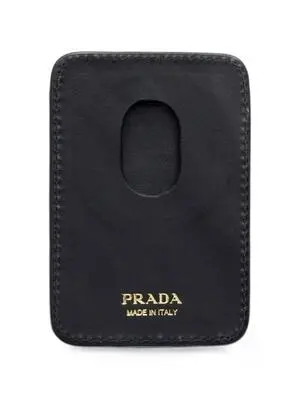 Prada Saffiano-leather Card Holder - Black