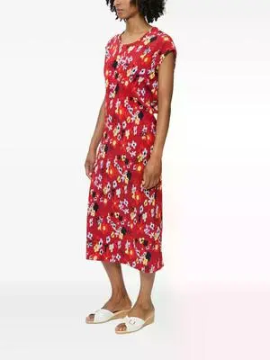 6397 Floral Print Midi Dress
