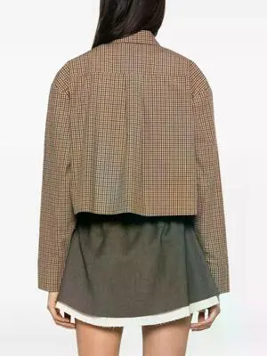 ELEH Cropped Shirt With Check Pattern