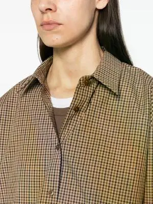ELEH Cropped Shirt With Check Pattern