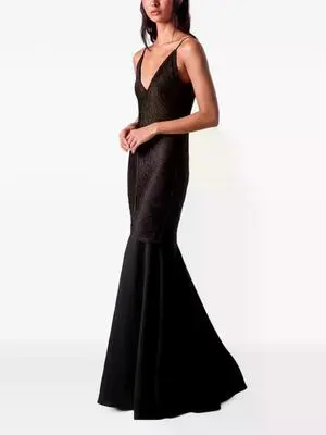 BLESS Lace-overlay Fishtail Maxi Dress
