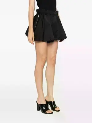 ELEH Bubble-hem Zip-detail Mini Skirt