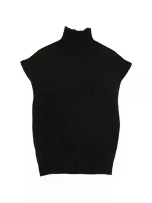 Rick Owens High-neck Knitted Vest - Black
