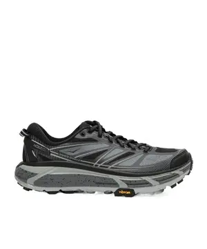Hoka One One Round Toe Lace-up Sneakers - Black