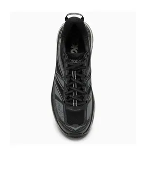 Hoka One One Round Toe Lace-up Sneakers - Black