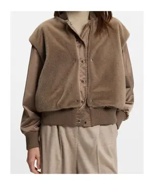 Hugo Boss Boss Bomber Jacket With Removable Faux-fur Gilet