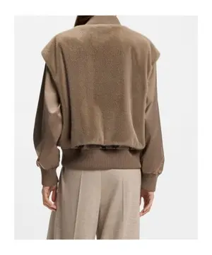 Hugo Boss Boss Bomber Jacket With Removable Faux-fur Gilet