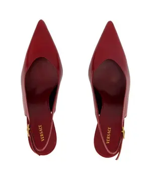 Versace Nyx Leather Slingbacks 80 Mm