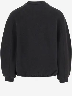 Jacquemus Long Sleeve Sweatshirt With Ribbed Details - Dark Grey