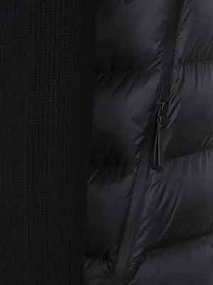 Moncler Quilted Front Cardigan With Hood