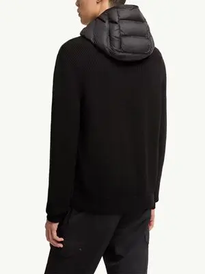 Moncler Quilted Front Cardigan With Hood