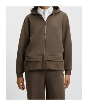 Hugo Boss Zip-up Hoodie With Drawstring